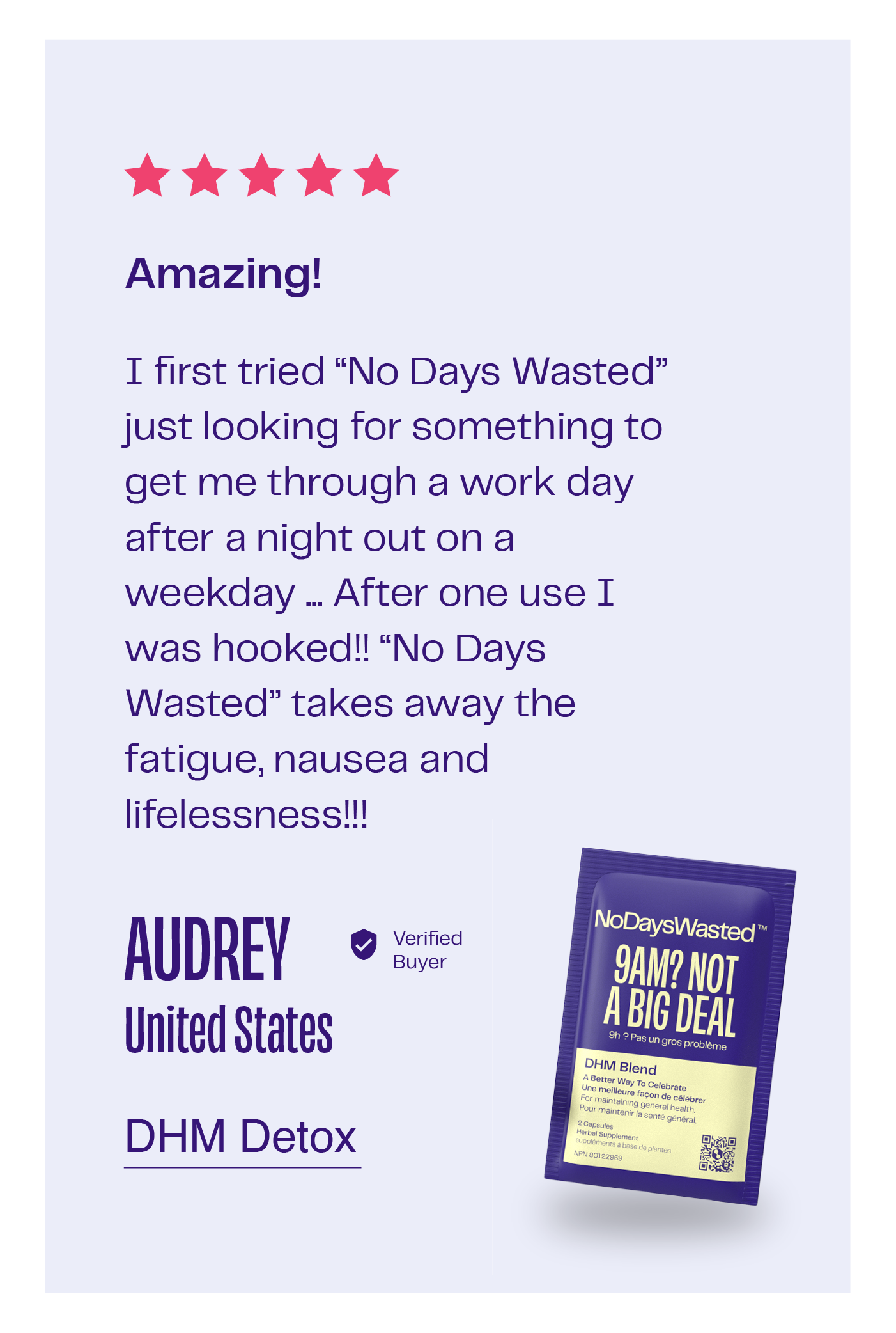 No Days Wasted® | Creator of DHM Detox® - Maximize Life's Moments
